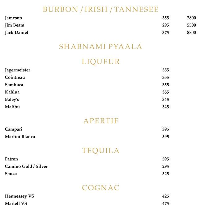 Menu at Sky Glass Brewing Co., Lucknow