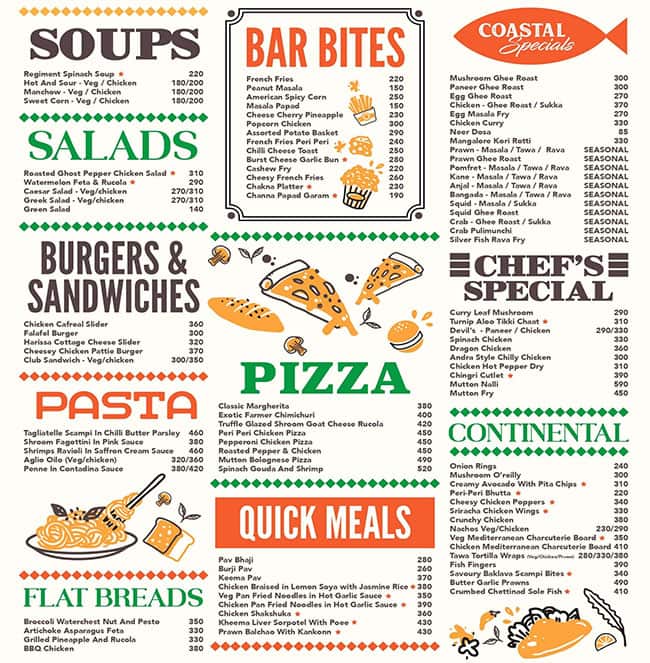 Menu of 1522 The Pub, Kalyan Nagar, Bangalore