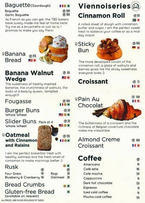 Menu at The Baker's Dozen, Mumbai, Gourmet West, Westside, Army Navy ...