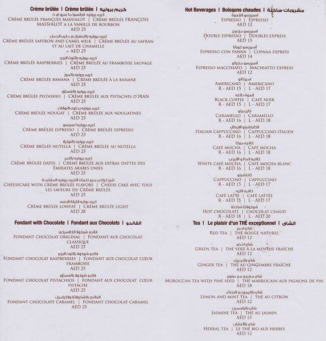 La Crème Brulee Maison Menu - Zomato