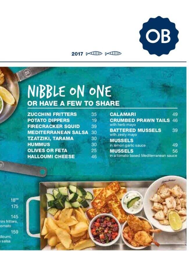 Menu at Ocean Basket restaurant, Johannesburg, Shop 2 & 3
