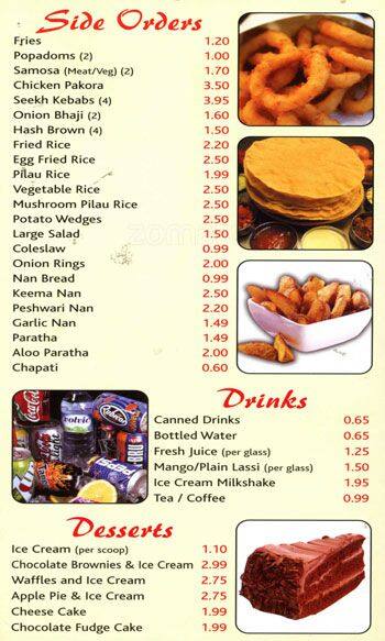 Menu at Mr Munch restaurant, Manchester, 13a