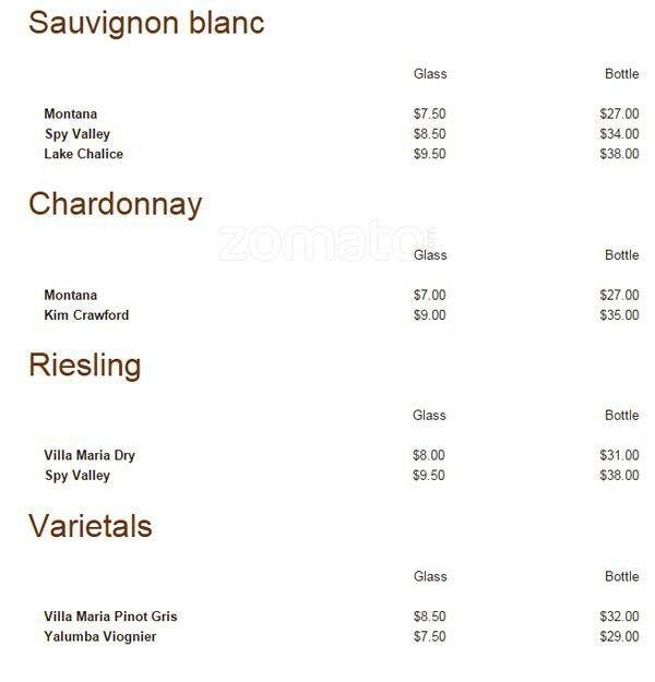Carta de Little Hanoi Restaurant, Wellington