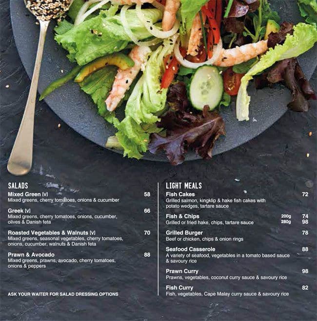 Menu au Cape Town Fish Market restaurant, Pretoria, Parkview Shopping ...