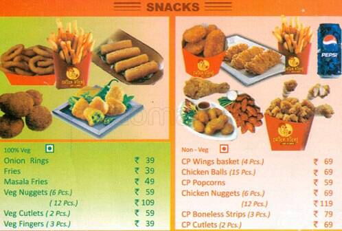 Menu at Chick Picks, Chandigarh, 6