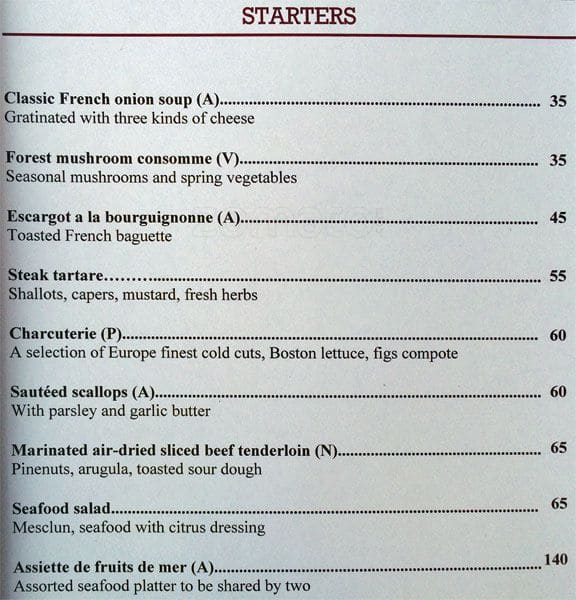 Menu of Brasserie - DoubleTree by Hilton, Al Marjan Island, Ras al-Khaimah