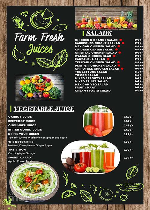 Menu of Farm Fresh Juices, Kharadi, Pune