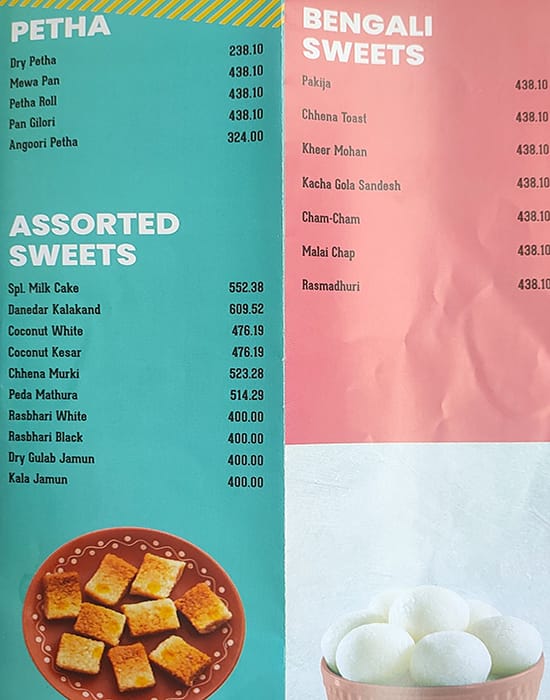 Menu of Om Sweets & Snacks, Sector 81, Faridabad