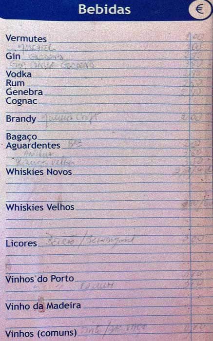 Menu em Casa Maroto café, São Pedro da Cadeira