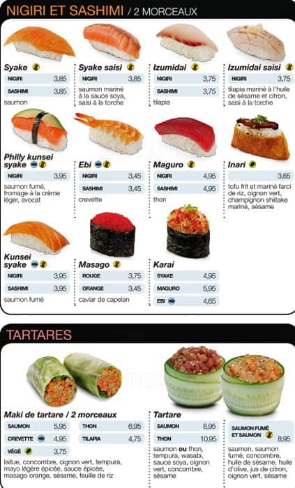 Menu at Sushi Shop restaurant, Montreal, 1000 Rue De La Gauchetière O
