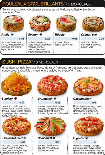 Menu at Sushi Shop restaurant, Montreal, 1000 Rue De La Gauchetière O