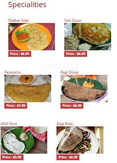 Menu at Udipi Cafe, Sugar Land, Williams Trace Blvd