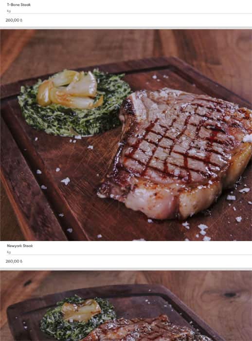 Menu at One Steak House, Istanbul, Atatürk Blv. 33 A