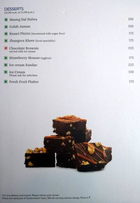 Menu at Oasis, Country Inn & Suits, Mussoorie