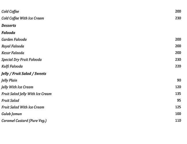 Menu at Cafe Vrindavan Pure Vegetarian, Navi Mumbai