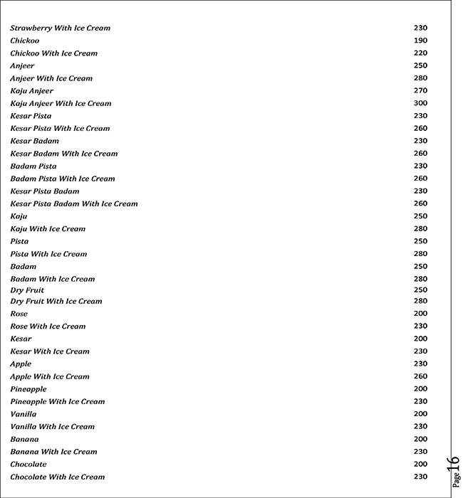 Menu at Cafe Vrindavan Pure Vegetarian, Navi Mumbai