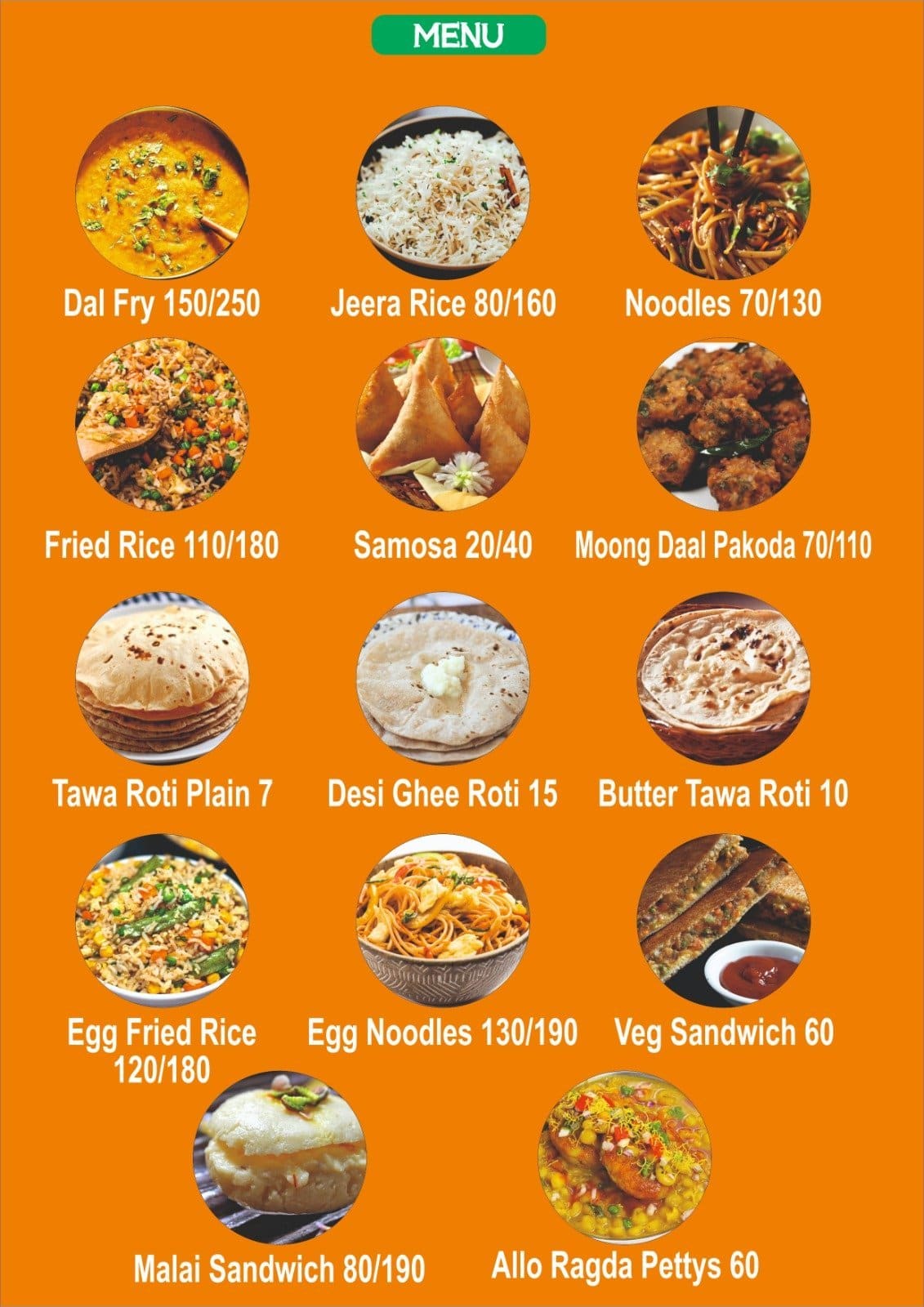 Menu of Ghar Ki Rasoi, Uttam Nagar, New Delhi