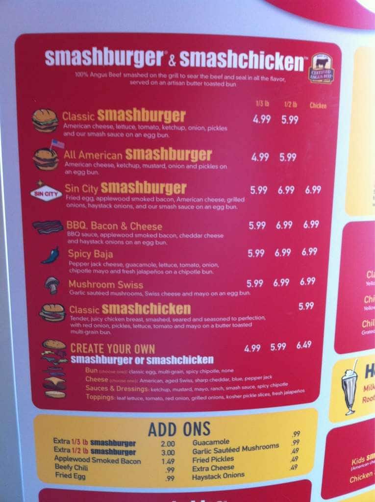 Smashburger Menü, Smashburger, The Lakes, Las Vegas için Menü ...