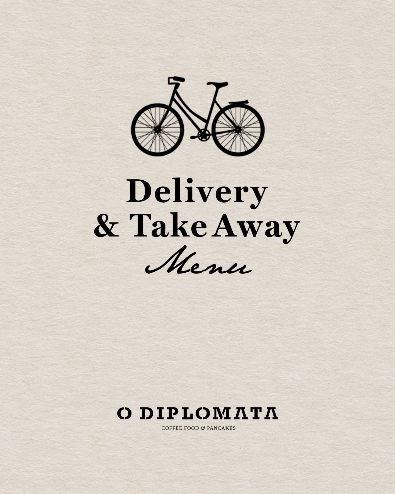 Menu em O Diplomata café, Porto