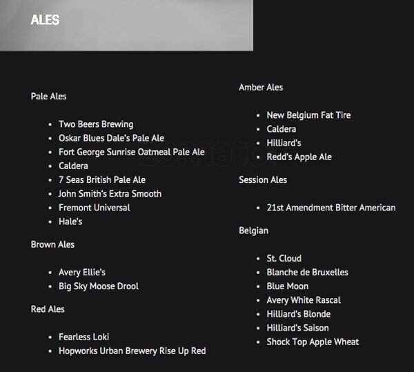 Menu at Broken Spoke Tacoma - Bar & Barbershop, Tacoma, M.L.K. Jr Way