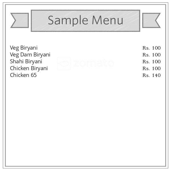 Menu of Sk'z Biryani Express, Warje, Pune