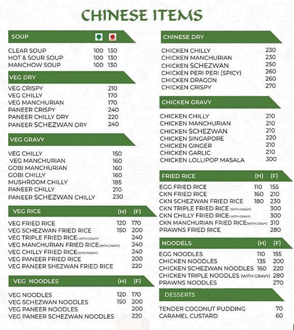 Menu at Mumbai Rasoi Restaurant, Bengaluru