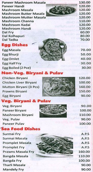 Menu at Hotel Sai Geet, Navi Mumbai