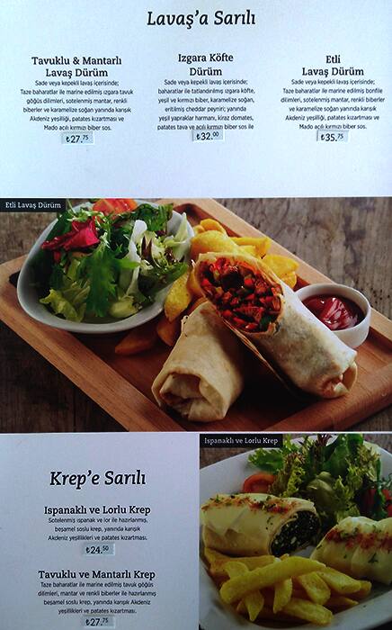 Menu at Mado, Istanbul, Semerkand Line AVM Beylikdüzü