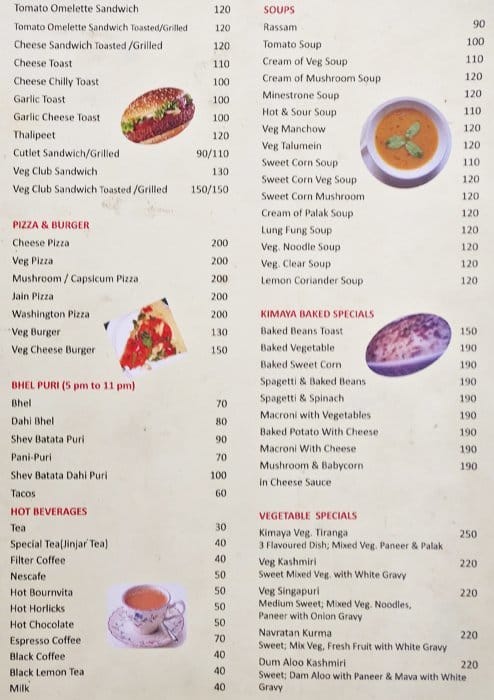 Kimaya Veg Restaurant Menu, Menu for Kimaya Veg Restaurant, Kothrud ...