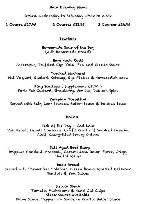Menu at Towngate Brasserie restaurant, Halifax