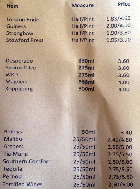 Menu at The Walnut Tree pub & bar, Hayes, Willow Tree Ln