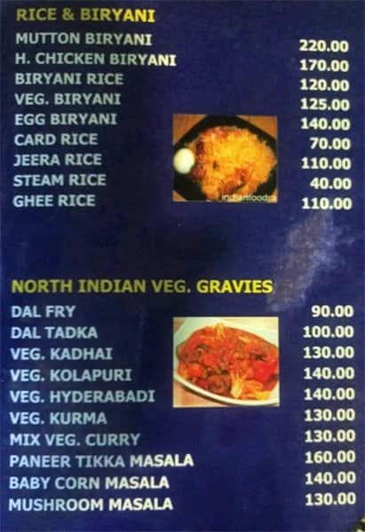 Menu at Mayuri Deluxe Bar & Restaurant, Bengaluru