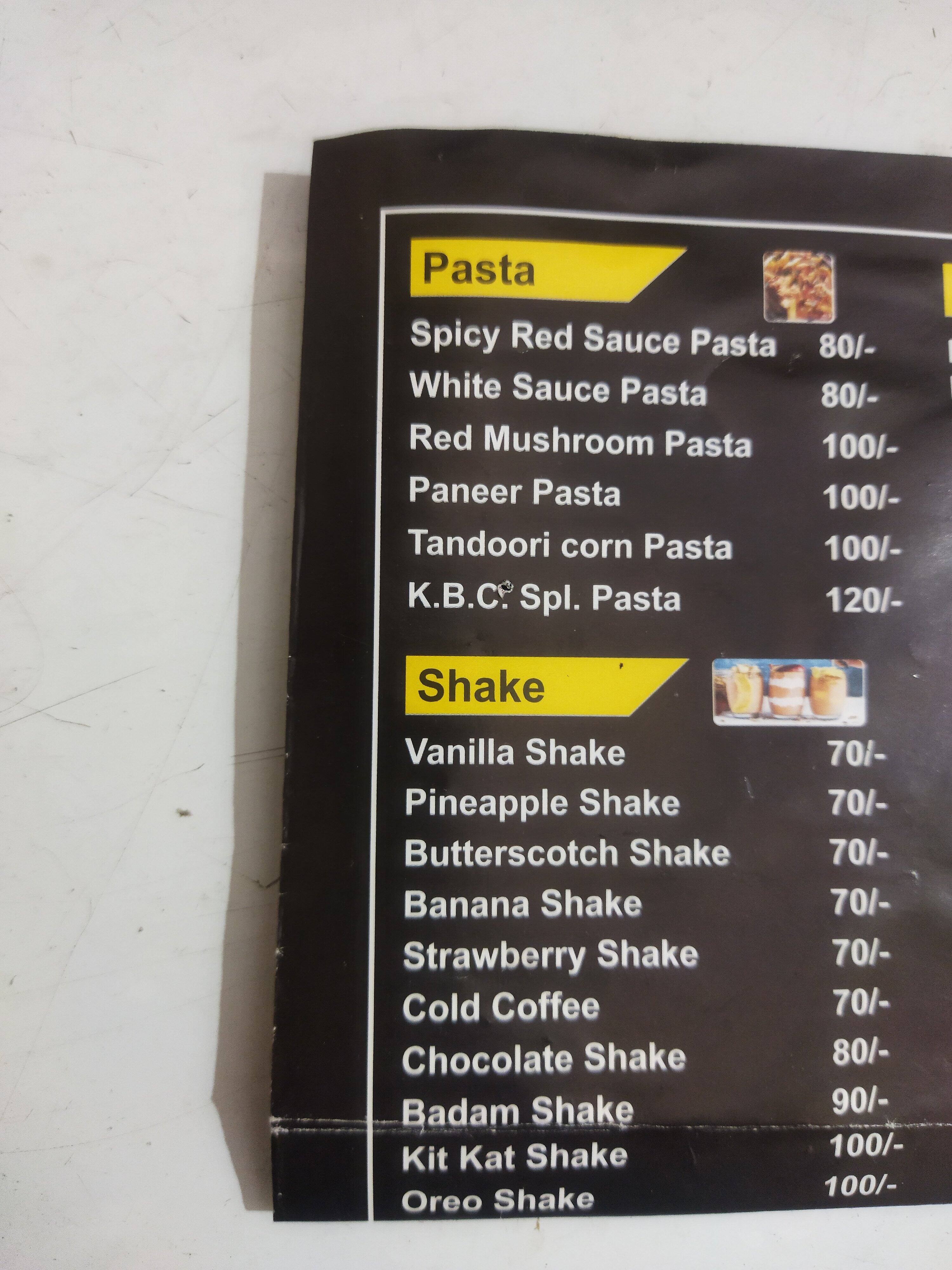 Menu of Paris Bakery, Indraprastha Industrial Area, Kota