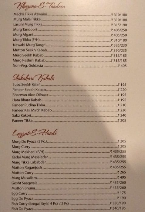 Menu at Bell Pepper Restaurant, Patna