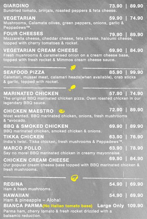 Menu at Mimmos Gateway restaurant, Umhlanga, G016