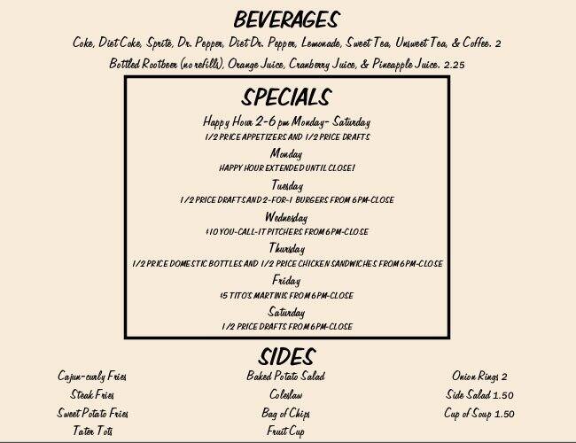 Menu at The Pickle Barrel, Monroe