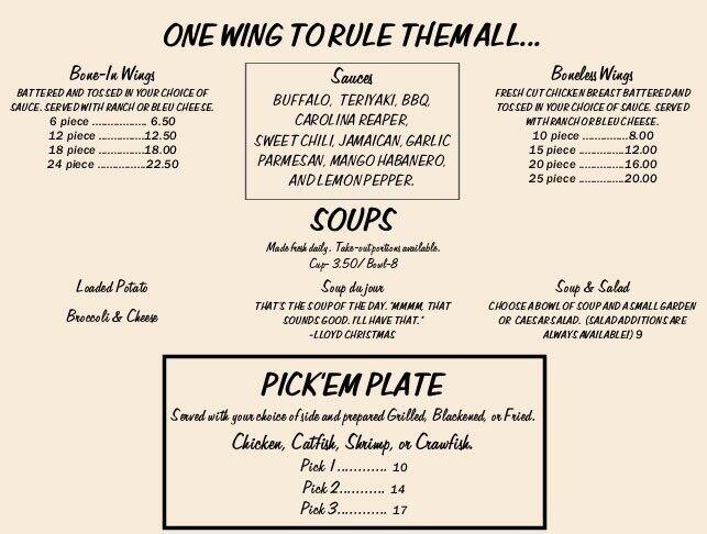 Menu at The Pickle Barrel, Monroe