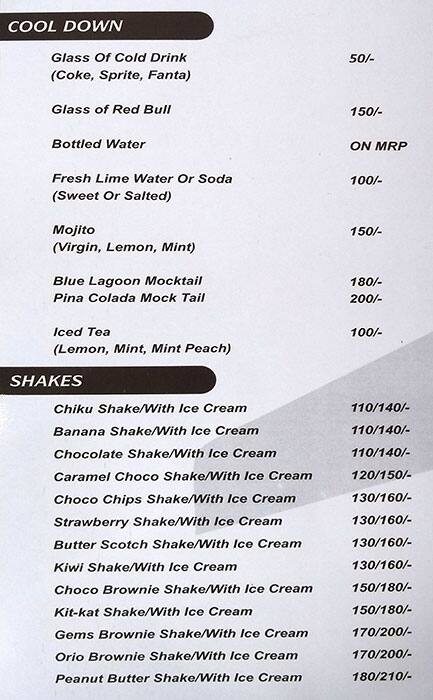 Menu at Terminal - 1 Cafe, Jaipur