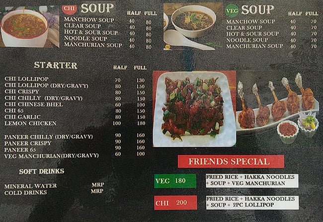 Menu at Friends Chinese Corner, Mumbai, Shop No 2 Tandel House No 8 Nr ...