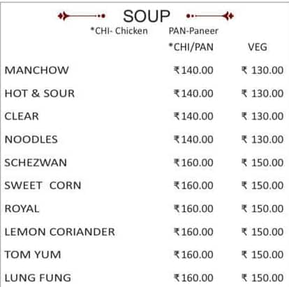 Menu of Lazeez Food, Azad Nagar, Mumbai