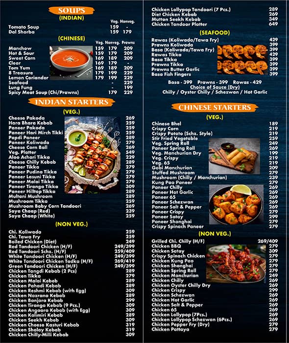 Menu of The Backyard Restaurant, Mulund West, Mumbai