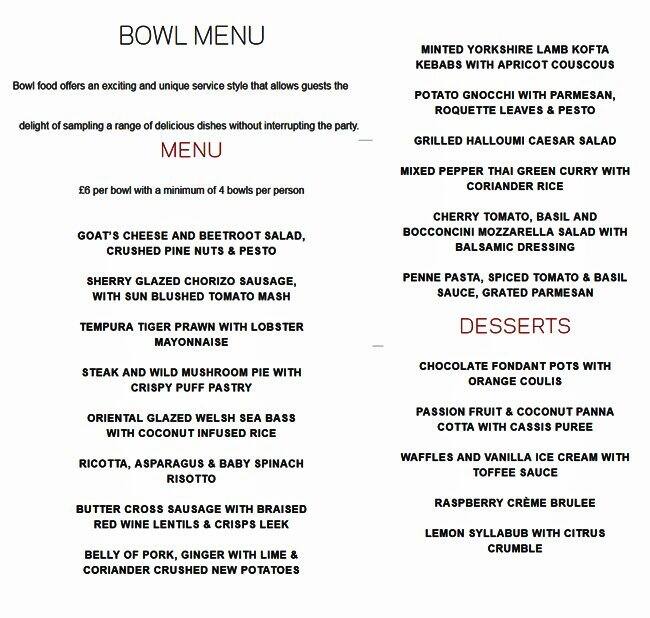Menu at Le Méridien Club Lounge, London