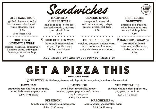 Menu at Revolution Birmingham pub & bar, Birmingham