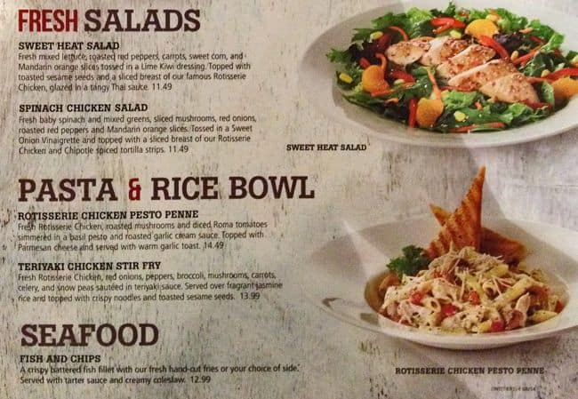 Menu at Swiss Chalet restaurant, Bowmanville, Regional Highway#2