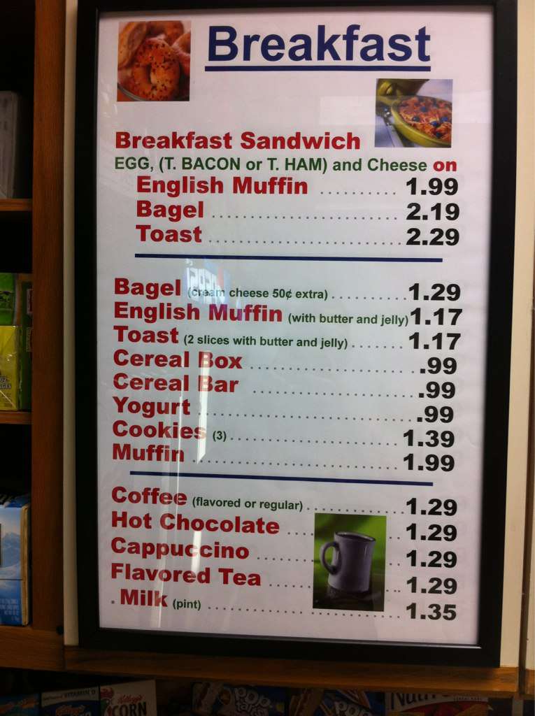Menu at Aiman's Snack Shop restaurant, Monroeville