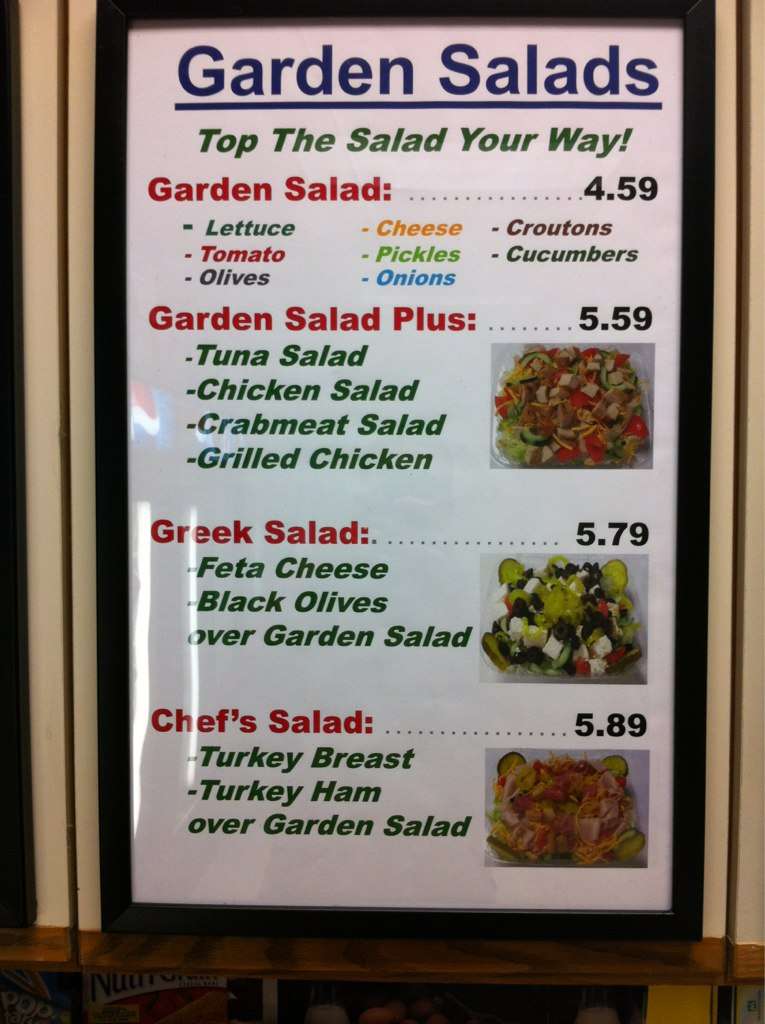 Menu at Aiman's Snack Shop restaurant, Monroeville
