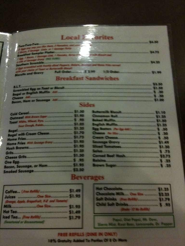 Menu at Beachside Pizza pizzeria, New Smyrna Beach
