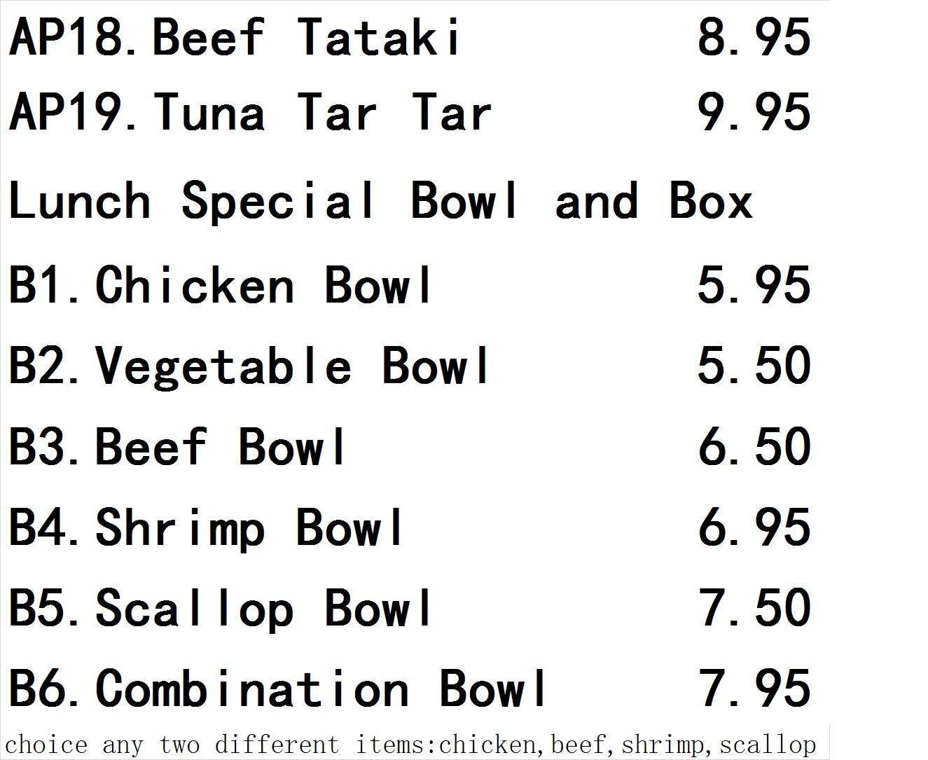 Menu at Top Thai restaurant, Dothan, 105 S Woodburn Dr # 3