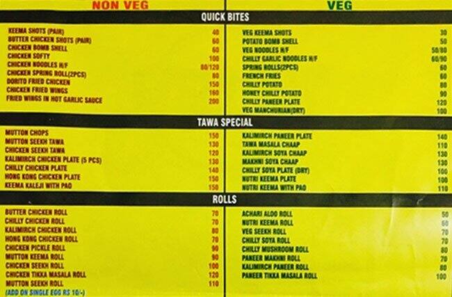 Rolling Kitchen Menu, Menu for Rolling Kitchen, Sector 14, Faridabad ...