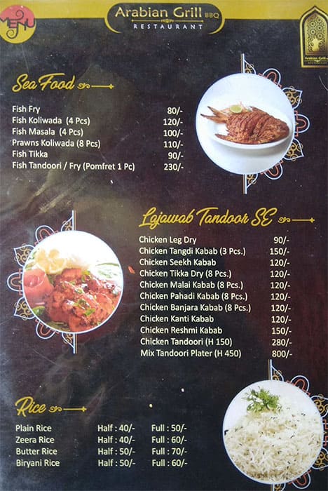 Menu at Arabian Grill BBQ, Aurangabad